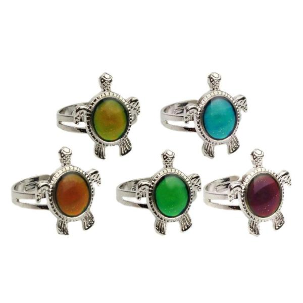 Turtle Color Changing Adjustable Mood Woman Ring for Women or Teen – OB